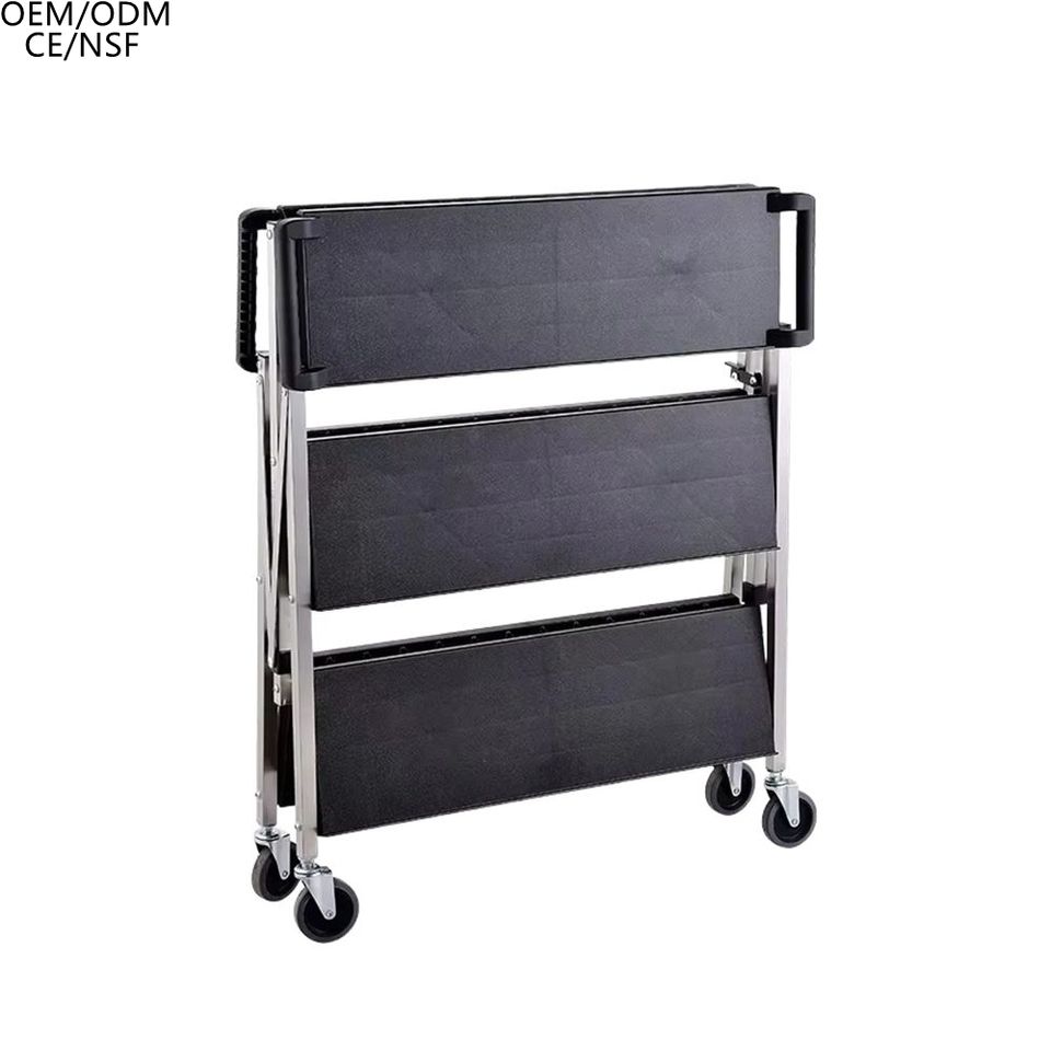 Modern Portable Plastic Trolley for Hotels Commercial Foldable ...