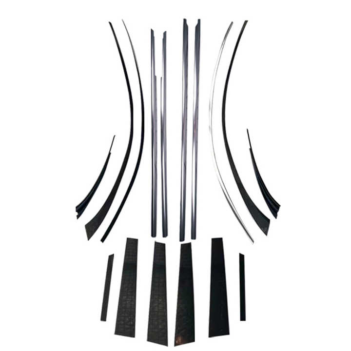 DJZG W221 Upgrade to W222 Car Window Trim for Mercedes-Benz S Class