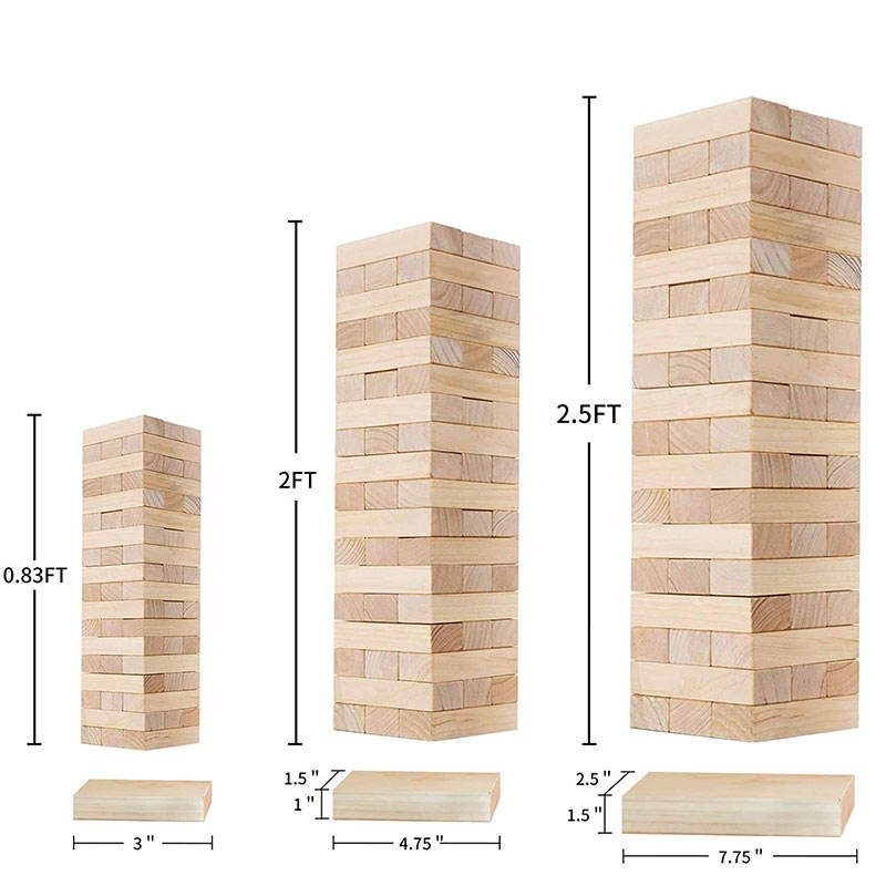 54pcs Giant Wooden Eco-Friendly Outdoor Tumble Tower Building Set ...