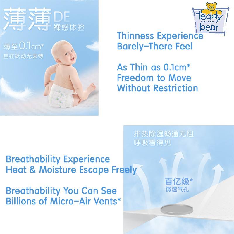 Teddy Bear Breathable Backsheet Baby Diaper Factory Thin 0.1 cm Baby ...