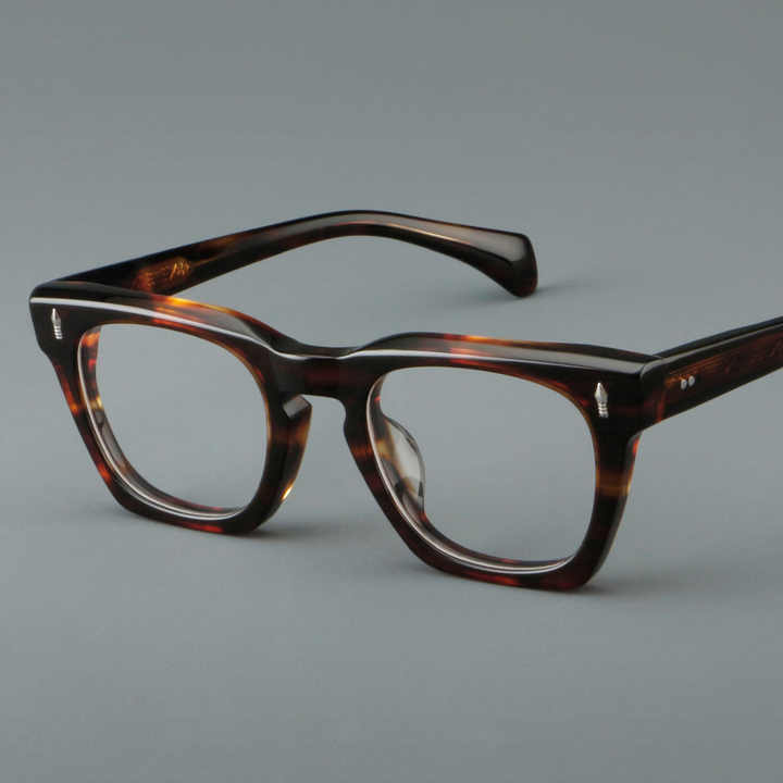 2025 Designer-Aware Handmade Acetate Eyewear Blue Flat Top Frame ...