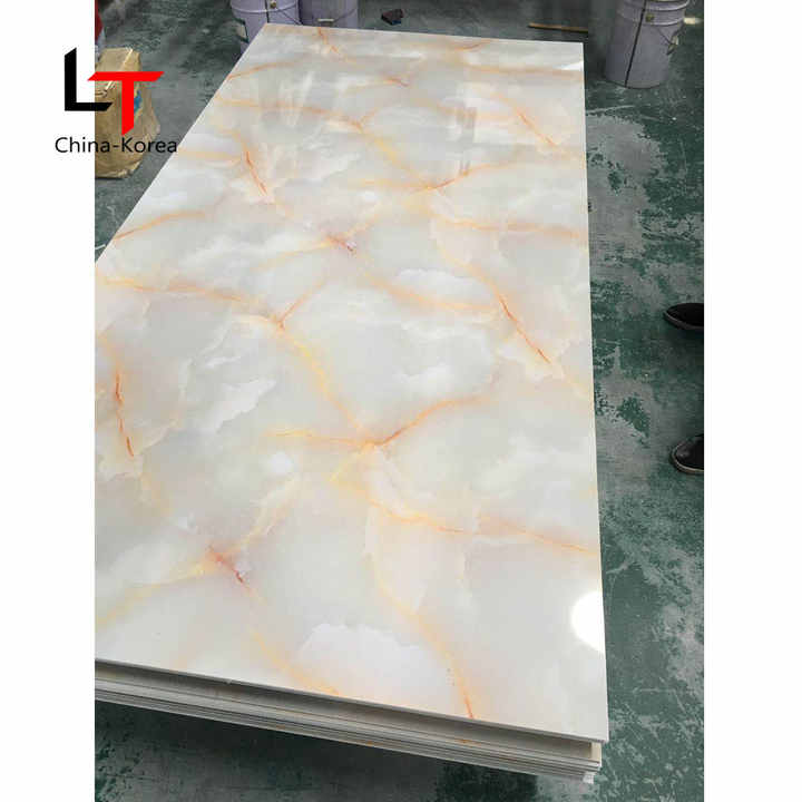 LT High Glossy PVC Decorative Board UV Marble Sheet Factory Serving UV ...