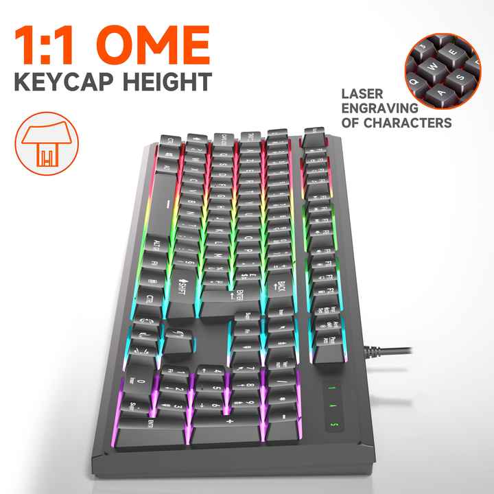 Custom Logo AZERTY French Layout RGB Keyboard Ergonomic Led Backlit Usb Metal Wired Mechanical ...
