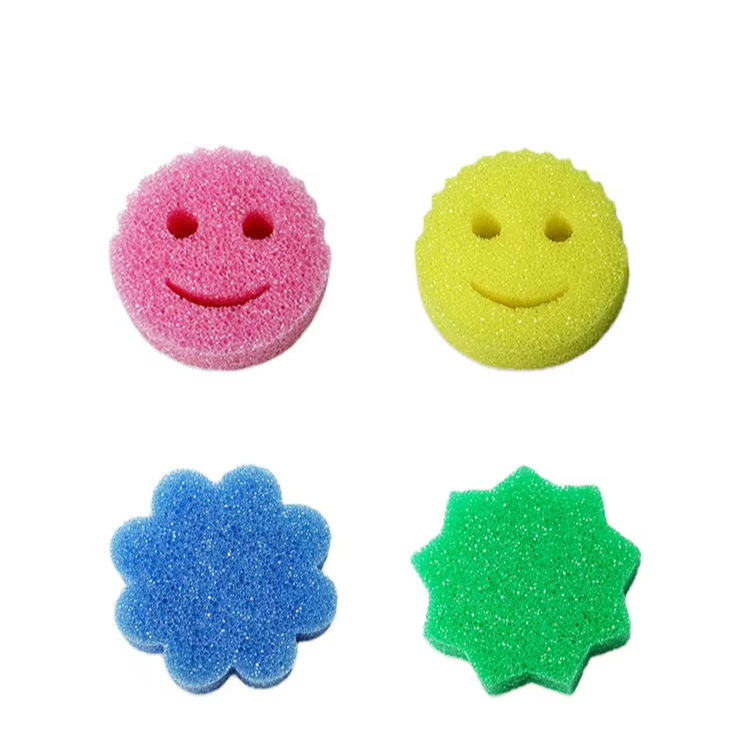 Flower Smiling Shaped Multicolor Sponges Hengfu Brand High Absorption ...