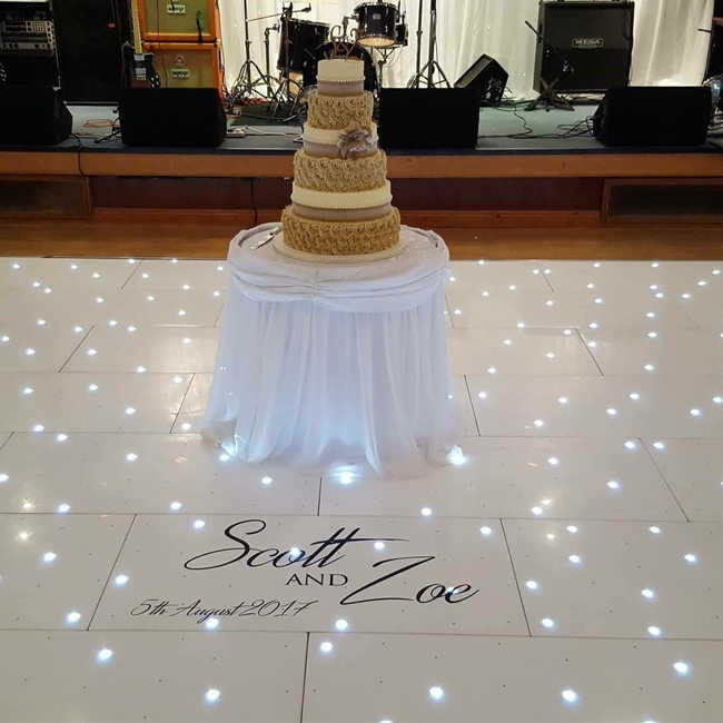 Acrylic Wedding White Starlight Dance Floor and Black LED Twinkle Dance ...