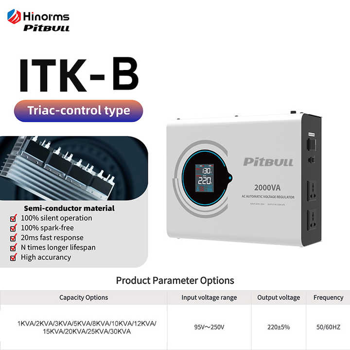 ITK-B 12KVA AC High Precision Voltage Protector Triac Control Single ...