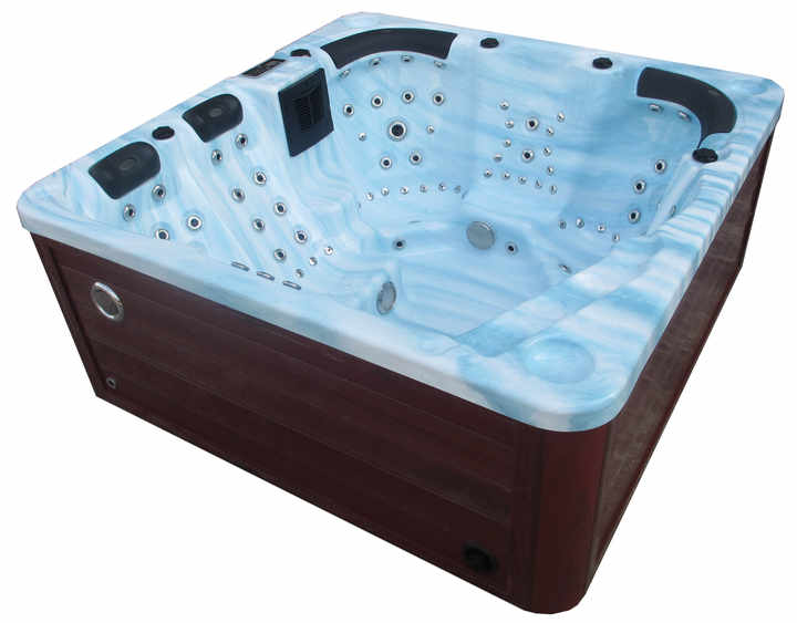 Modern 6-Person Acrylic Outdoor Hot Tub with Air Jets & Hydraulic ...
