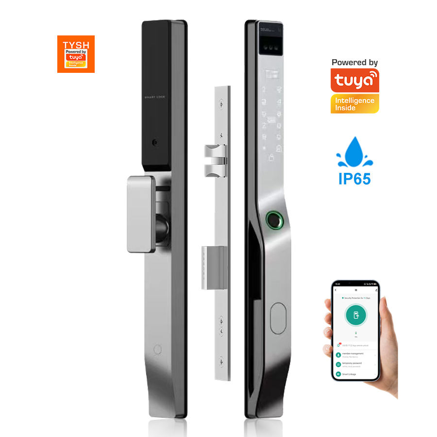 TYSH Waterproof Outdoor Smart Lock Tuya Smart Home Aluminum Wood Door ...