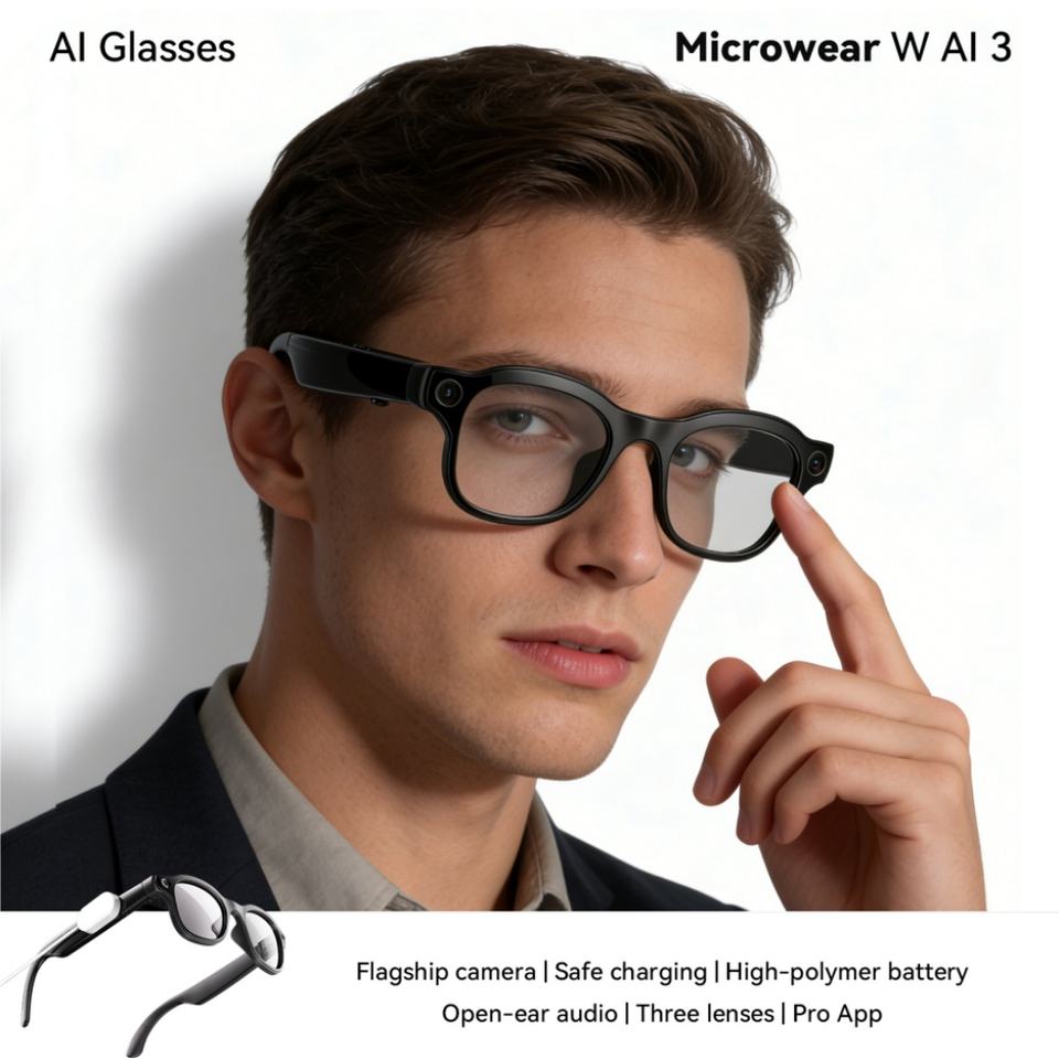 2026 W AI3 PRO AI Smart Glasses Real Time Translation Intelligent ...