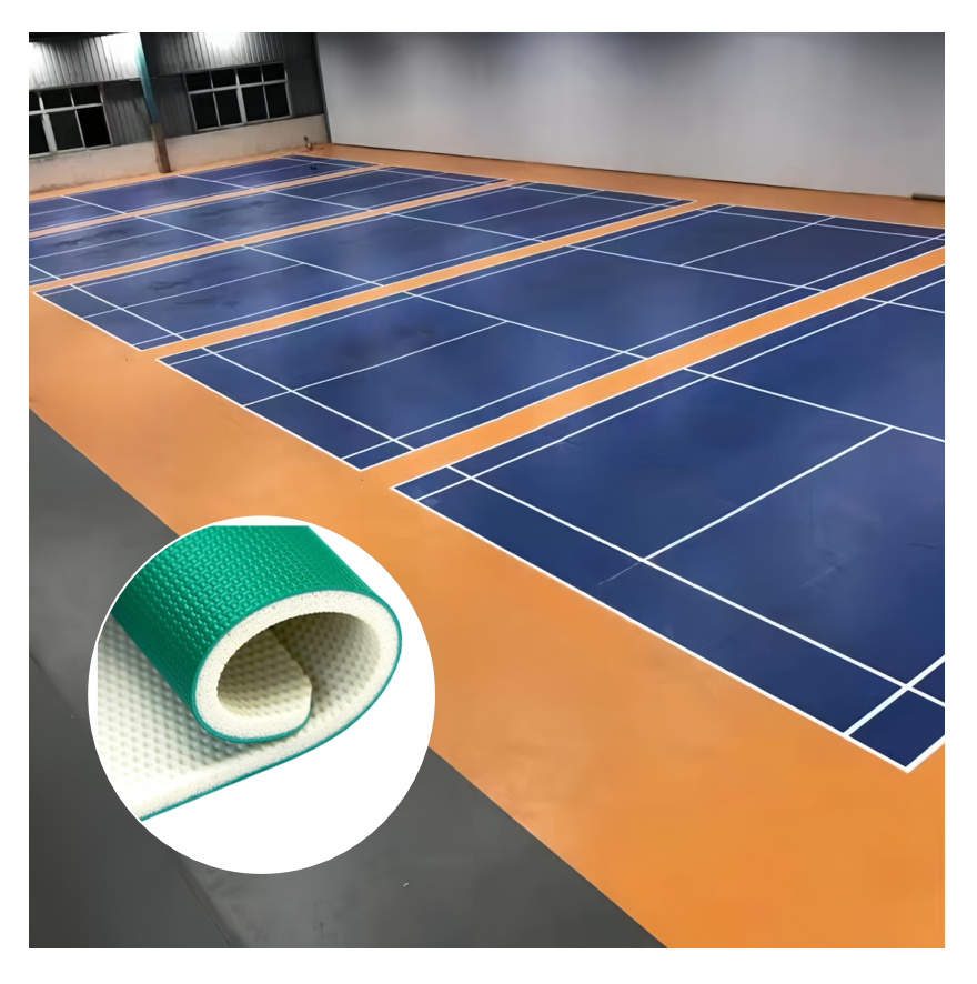 PVC Sport Flooring for Badminton Basketball Table Tennis Pickleball ...