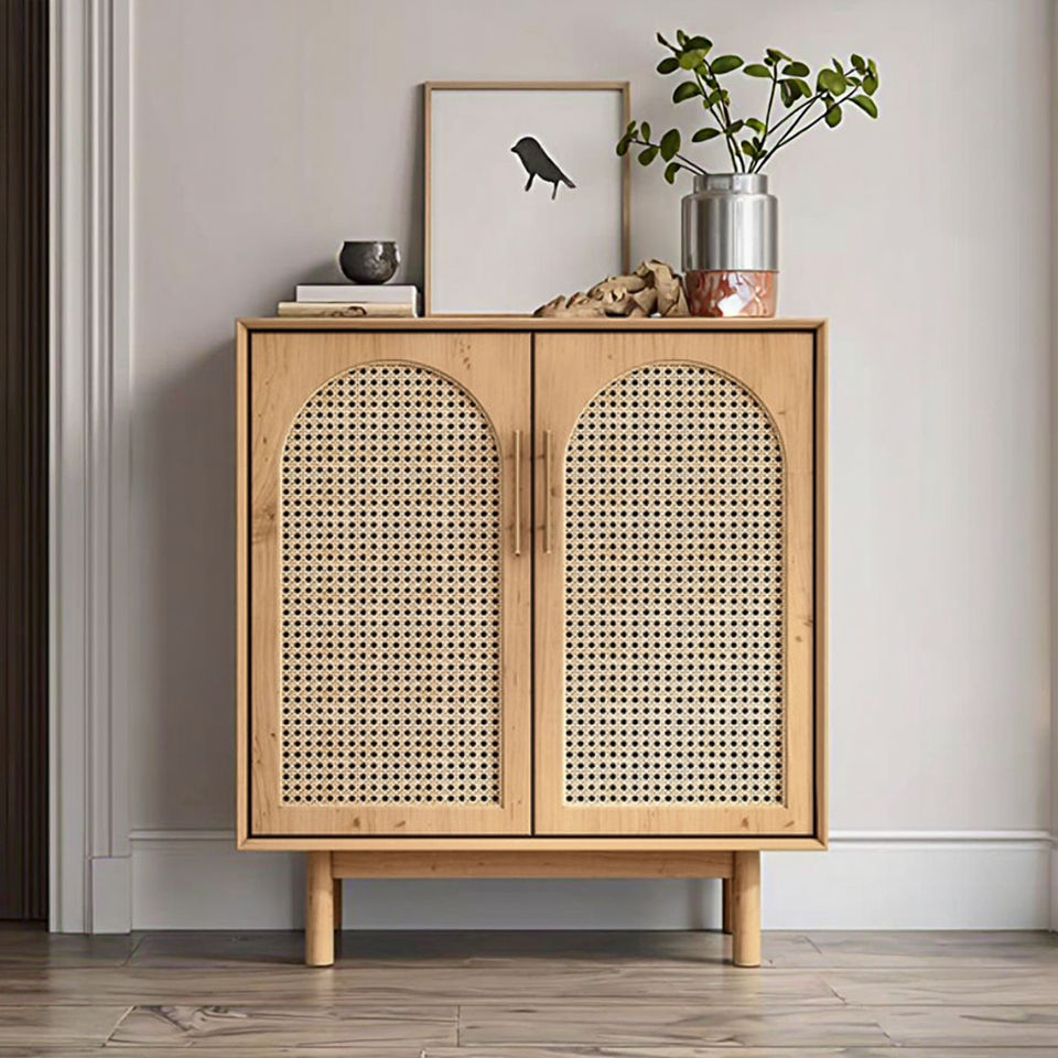 Wabi-Sabi Style Modern Antique Wood Panel Storage Sideboard Cabinet for ...