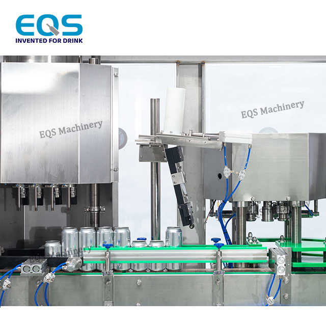 Automatic 4 Filling Heads 300CPH Small Beer Can Washing Filling And ...