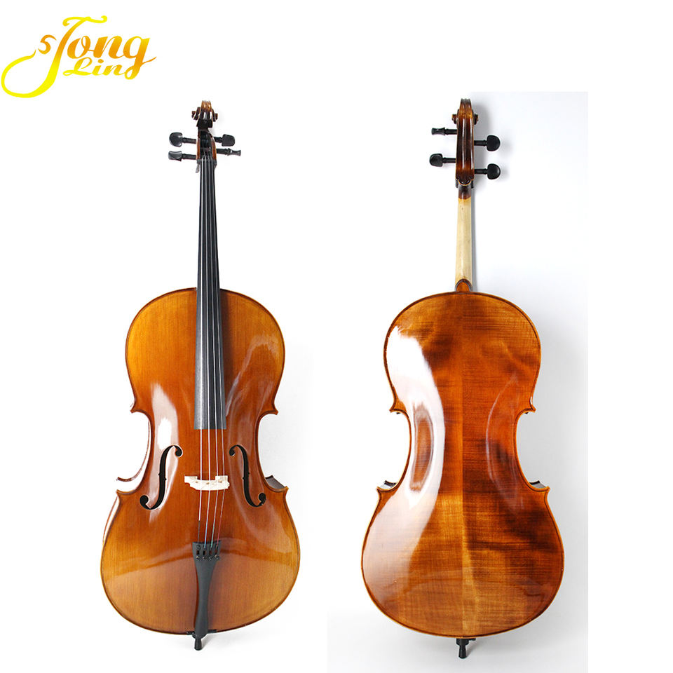 High Quality Handmade Varnish Maple Cello Natural Flamed Antique Cello ...
