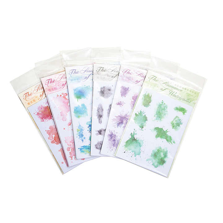 10 Stickers Per Pack, Watercolor Romantic Series, Watercolor Handmade ...