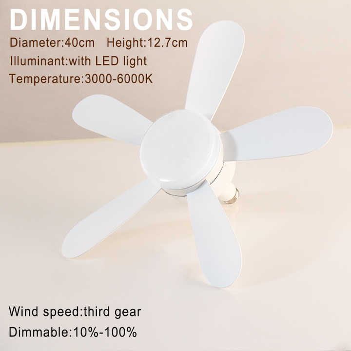 Wholesale Modern Home 15.74 Inches Ceiling Fan Lamp 2 in 1 Screw Into ...