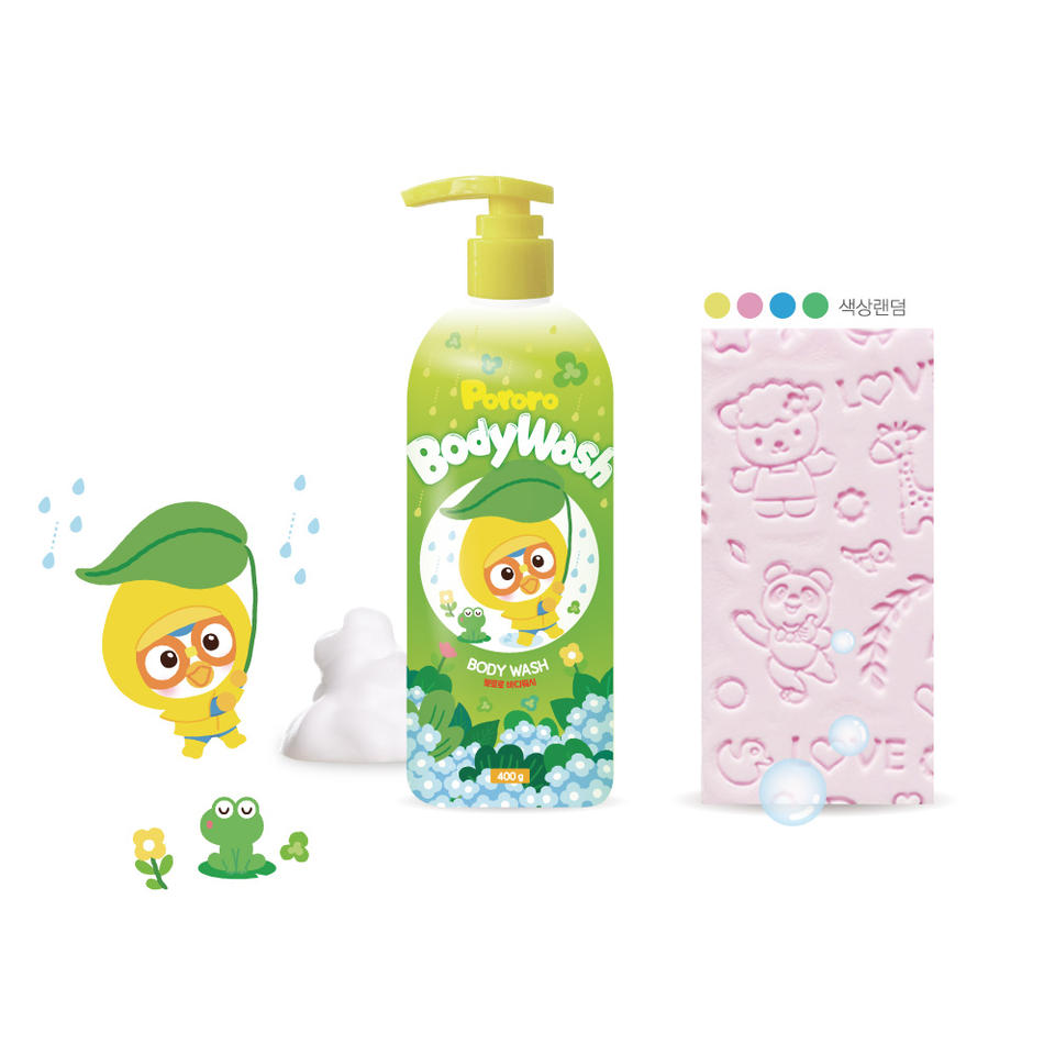Pororo Kids Liquid Body Wash 400g Moisturizing for Children Bathing for ...