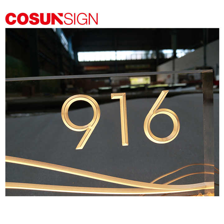 Custom LED Illuminated Doorplate Signs - Modern & Durable