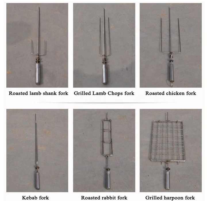 6 Heads Automatic Rotating Chicken Barbecue Machine Roasting BBQ Oven ...