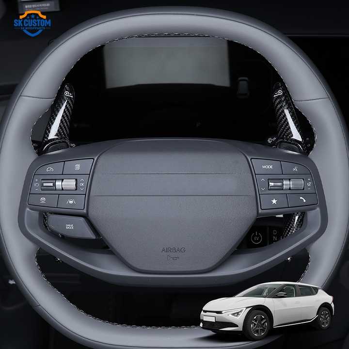 For KIA EV6 2021-2024 Carbon Fiber Steering Wheel Paddle Shifter Gear ...