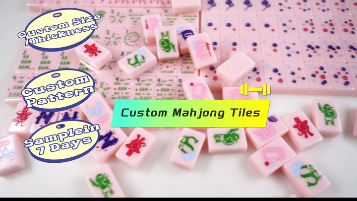 Acrylic Mahjong Game Set with Custom Monogram American Tiles