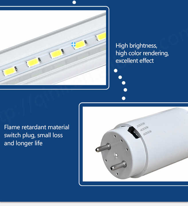 T8 Glass Led Tube 3000k 4000k 6000k 3CCT Color Temperature Selection ...