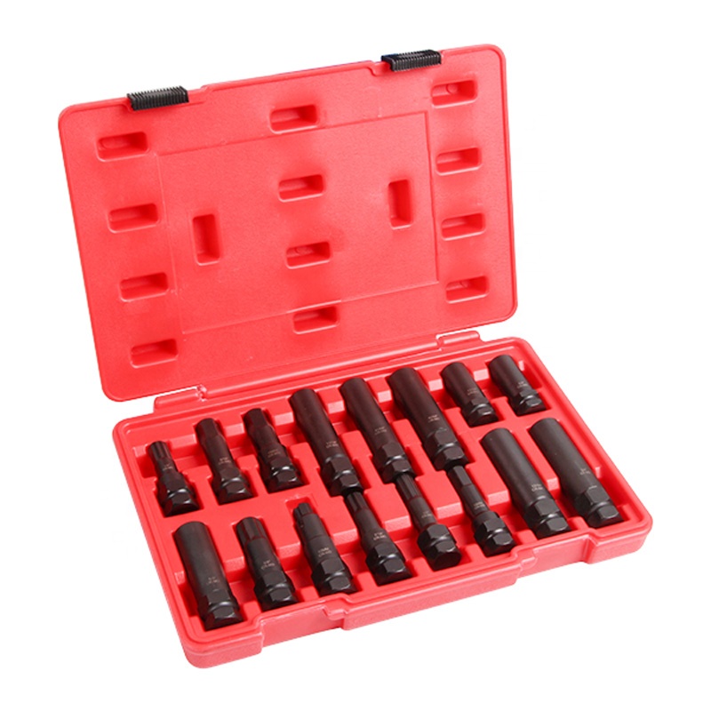 16-Piece Locking Lug Nut Master Key Set Wheel Lock Removal Kit ...