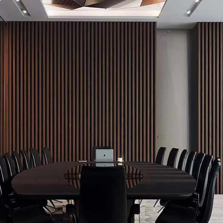 Indoor WPC Slat Louver Partition Wall Panels PVC Waterproof Eco ...