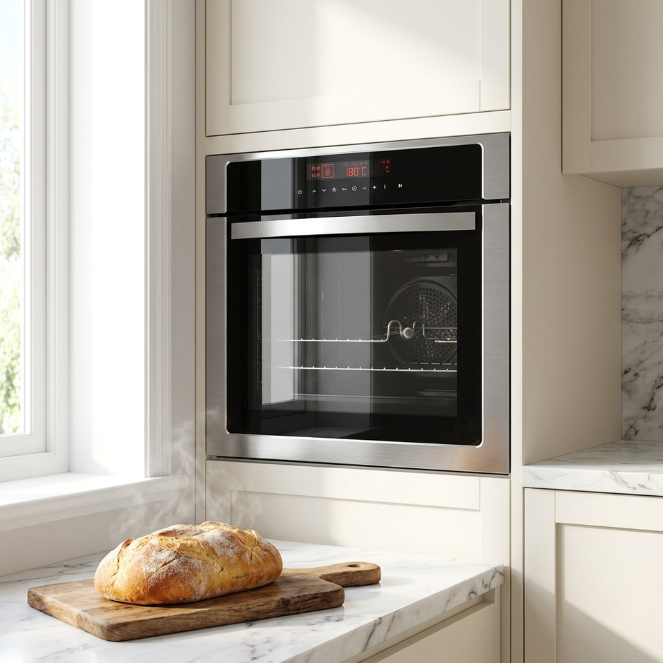 60cm 71L Stainless Steel Single Built-in Electric Oven A+ Energy 12 ...