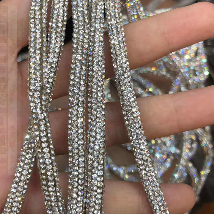 Bling Crystal Rhinestone Tube Rope Shoes Lace Trouser Rope Rhinestone ...