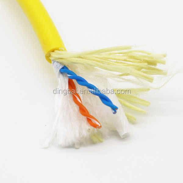 Y-Kevlar Wire 4 Core Waterproof Symmetrical Communication Cable 26AWG ...