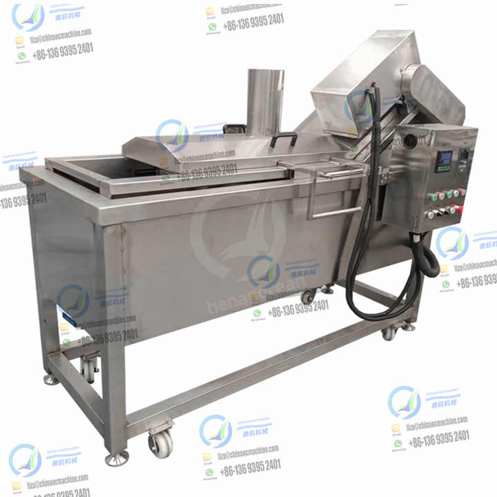 Automatic Continuous Conveyor Chip Deep Fryer Falafel Crispy Chicken Broasted Automatic Fry ...