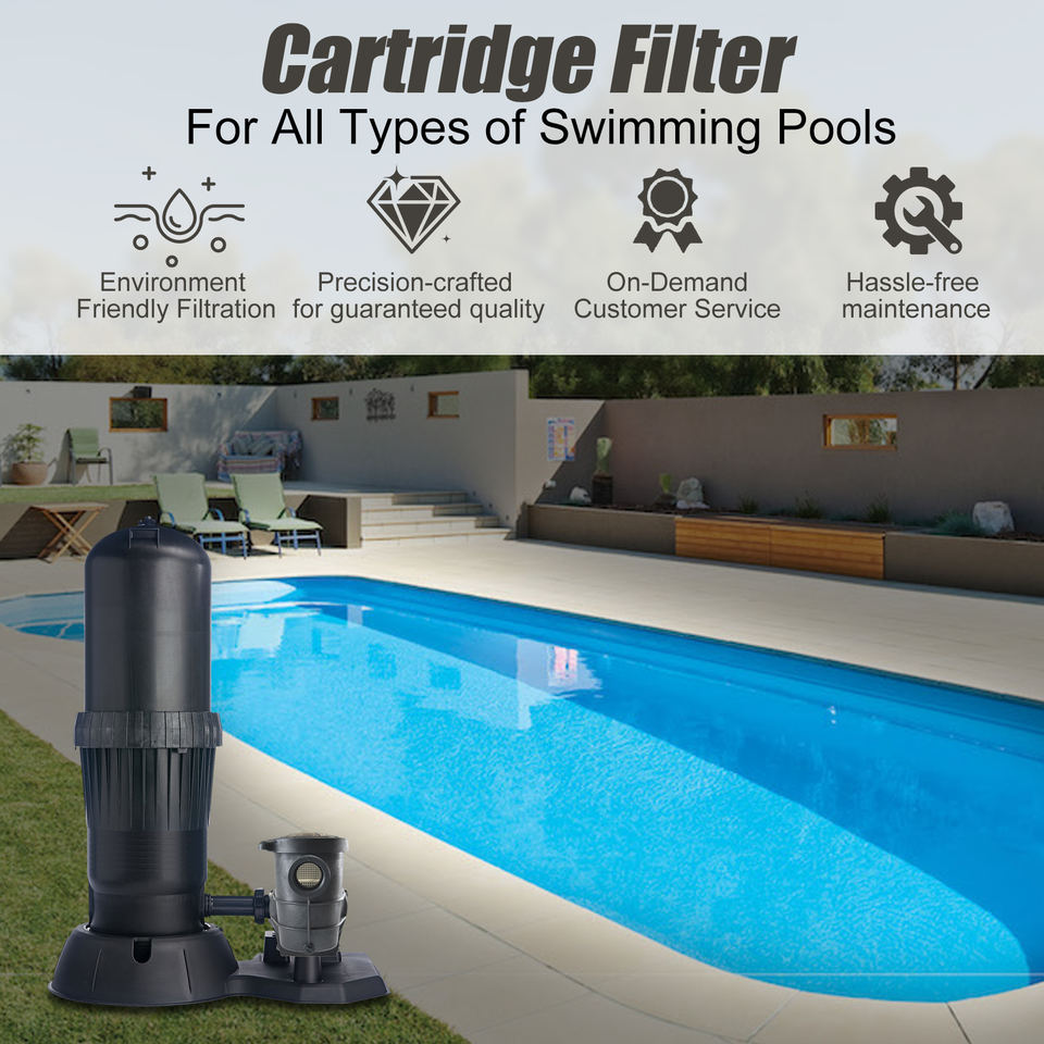 Clarimax Durable 200 Sq. Ft. Above Ground Pool & Spa Filter System with ...