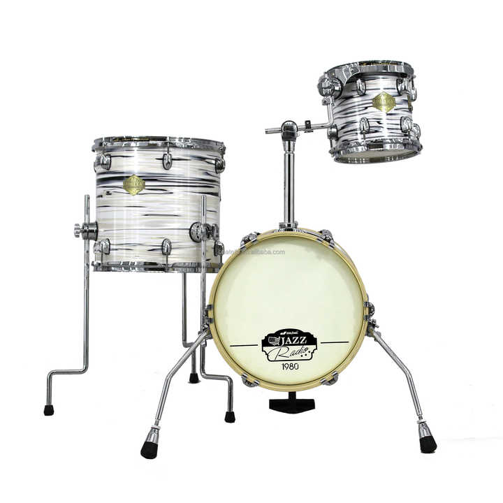 JBK Small-Sized 3pcs Bass Drum & Tom-Toms Drum Set for Beginners