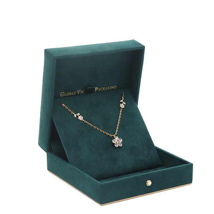 Custom Elegant Dark Green Velvet Jewelry Box - Luxury & Creativity