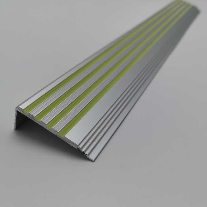 Junting Silver Photoluminescent Aluminum Stair Nosing Profile ...