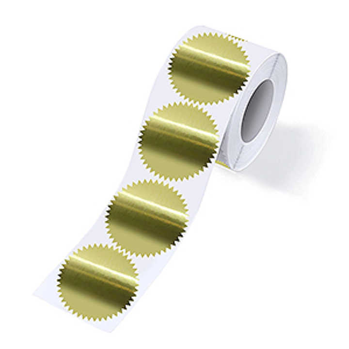 Wholesale Custom Cheap Gold Stickers for Certification