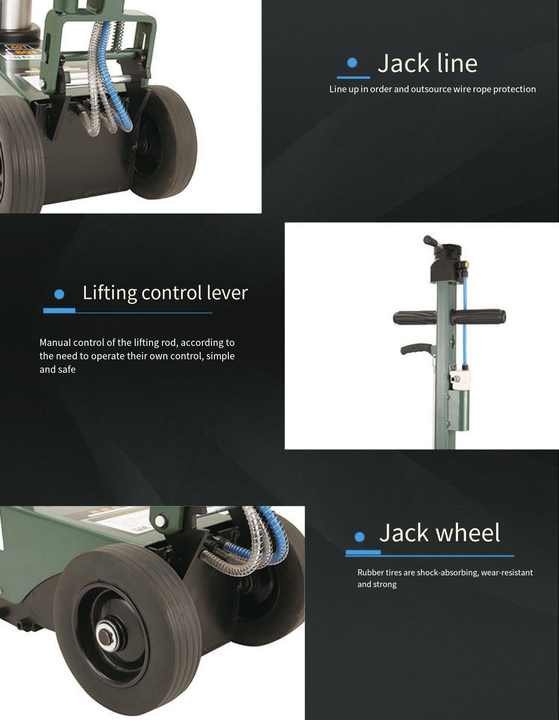 50t-120t Pneumatic Jacks Folding Horizontal Car Jacks Steel Hydraulic Pneumatic Jacks Models 60t ...