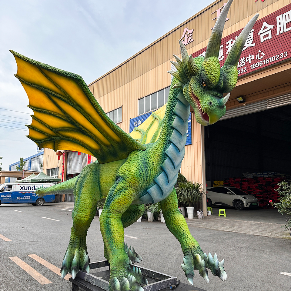 Motorized Infrared Sensor Animatronic Western Dragon Dinosaur Model for ...