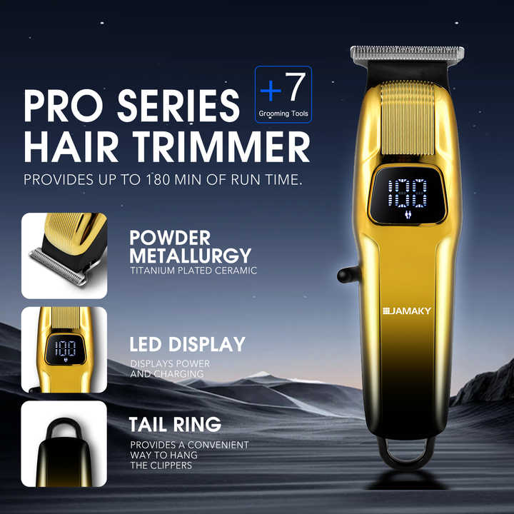Jamaky 7000 Hair Trimmer: 5W Power, 1200mAh Battery, 7000RPM Speed, LED ...