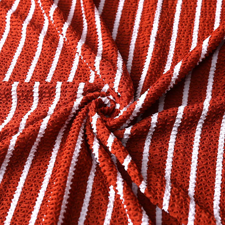 Wave Striped Dynamic Jacquard Fabric, Polyester Elastic Swimsuit ...