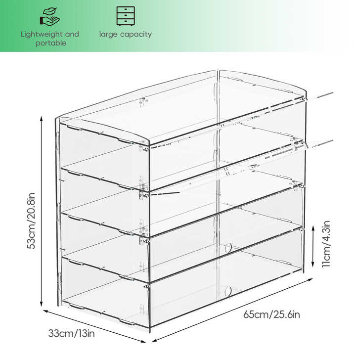 Custom Acrylic Display Case - 4 Tier, Transparent & Stylish