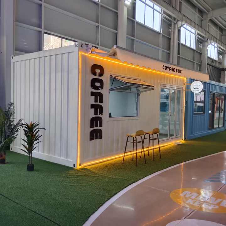 Mobile Coffee Shop Container House Prefabricated Movable Shipping ...
