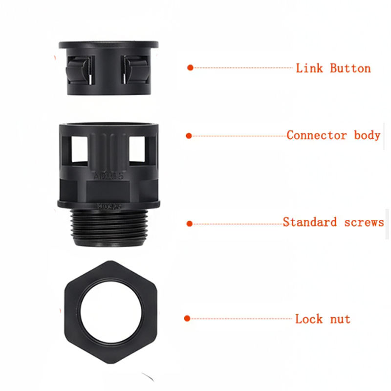 FYX Quick Connector Plastic Bellows Connector Nylon PA In-Line Cable ...