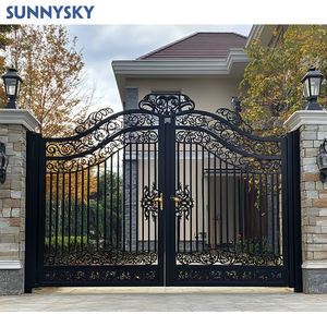 Simple Wrought Iron Grill Main Gate | Durable Modern Design