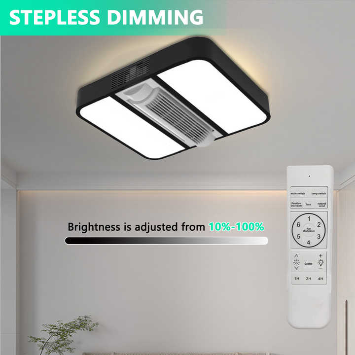 Smart LED Ceiling Fan Light with Remote Control - Safe & Stylish