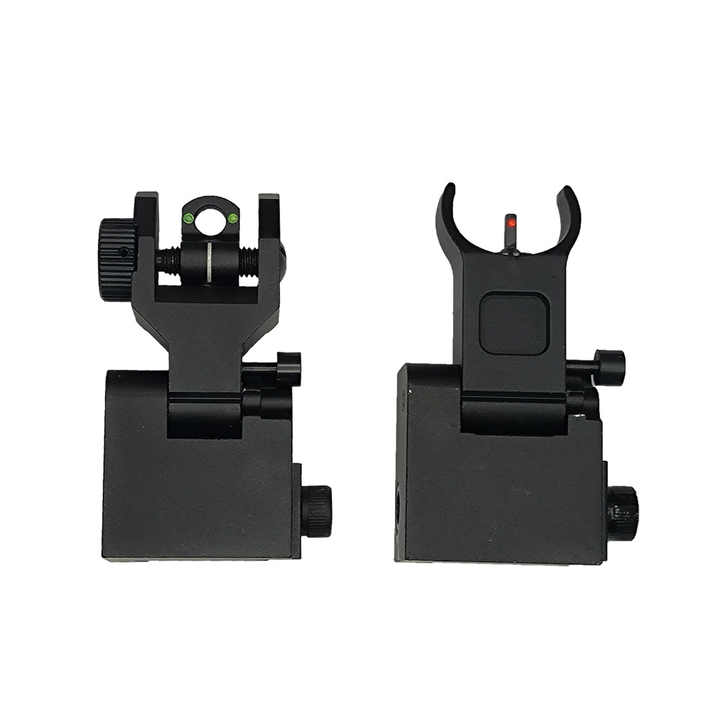 90 Degree Offset Flip Iron Sight Fiber-Optic Sight Aiming for Outdoor ...