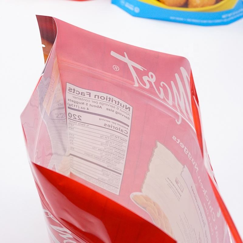 Custom Size Pattern Frozen Food Packaging Freezer Bag Pack Frozen Food ...