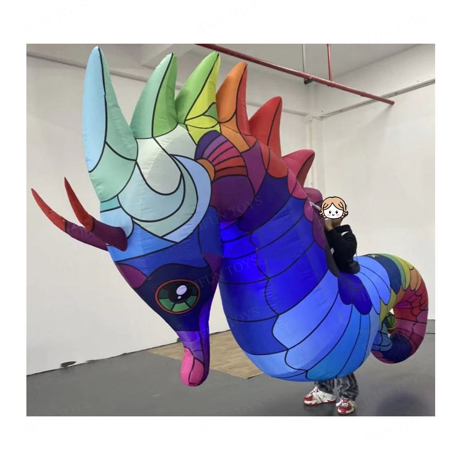 Walkabout Puppet Inflatable Seahorse Costume with LED Light for Parade ...