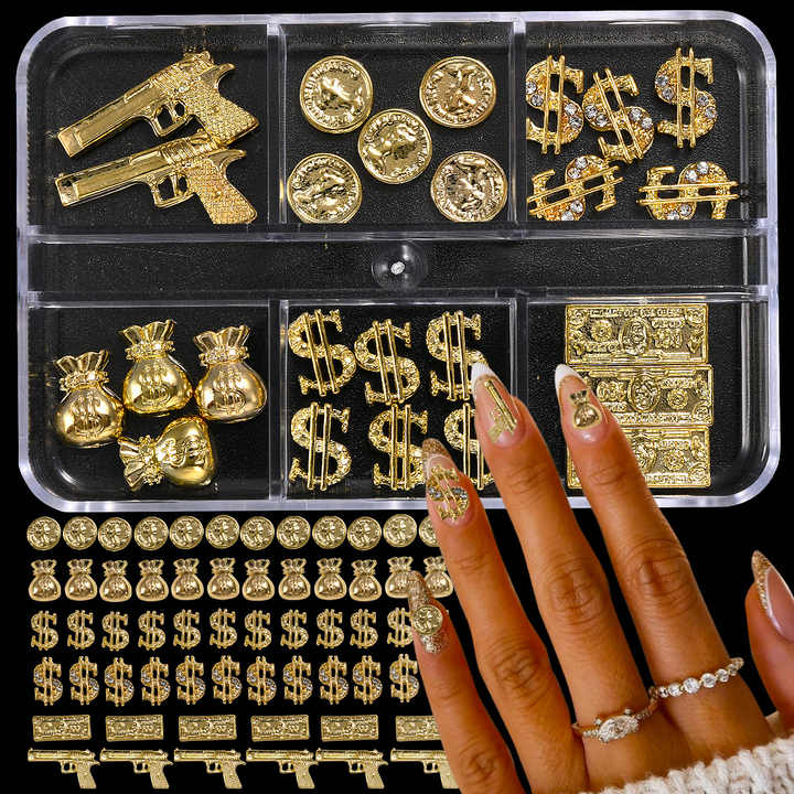 6/12 Girds Golden Alloy Money Bag Dollar Accessories Luxury Full ...