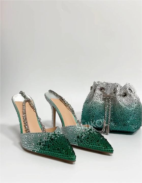 SHIKOL Wedding Shoes for Bride 10cm High Heels Ladies Pumps Rhinestone ...